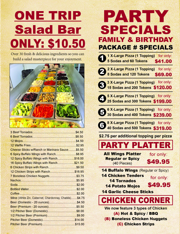 Menu - Giovannis Pizzeria Porterville